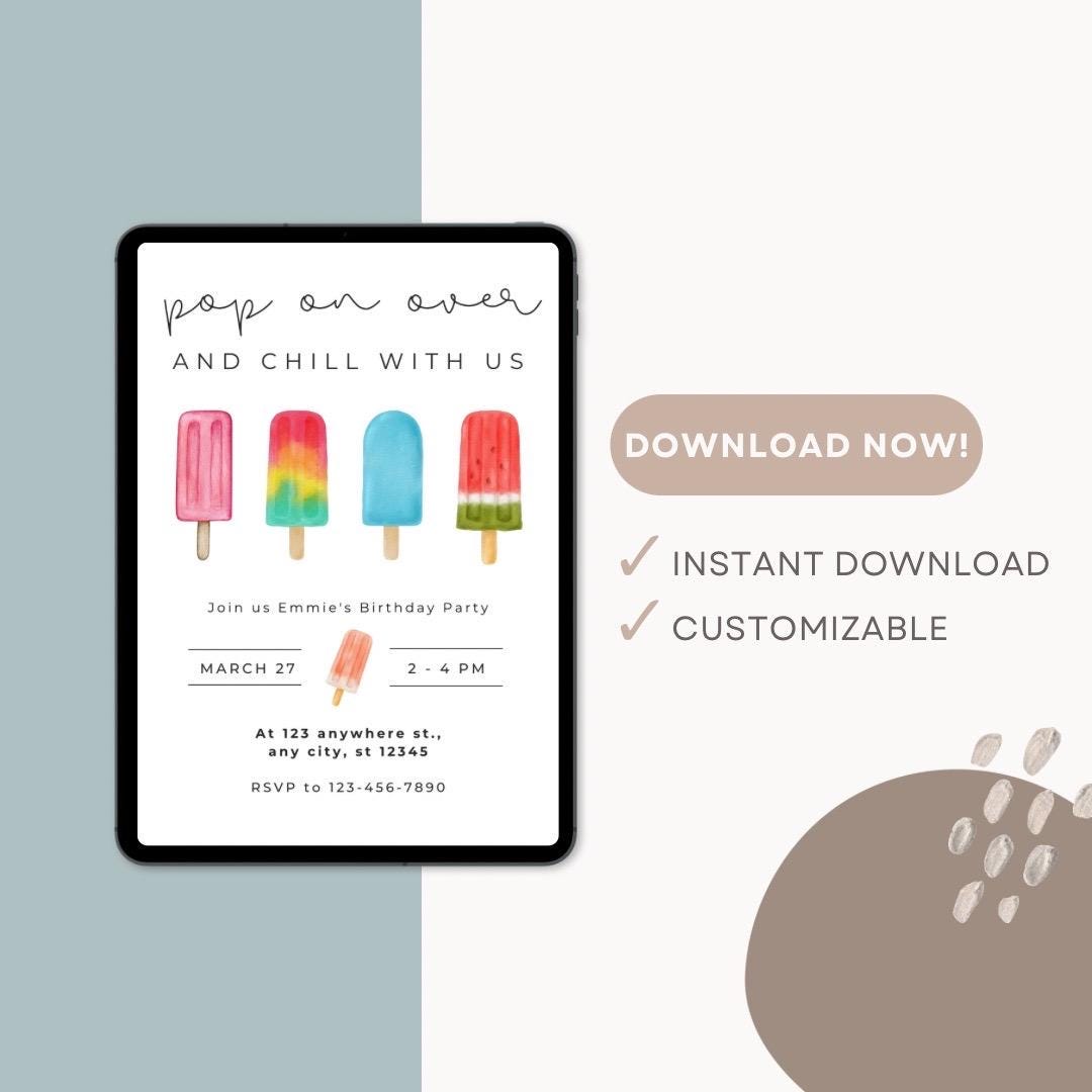 Pop on Over Party Invitation - Etsy
