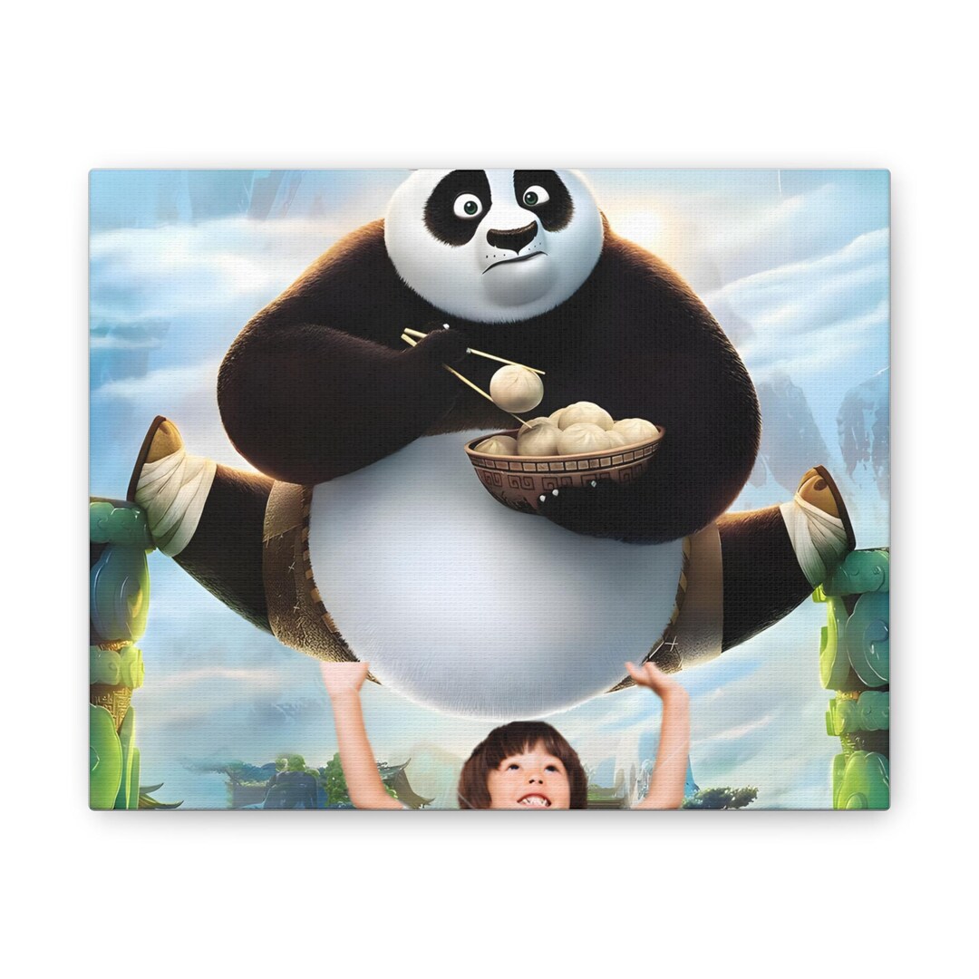Funny Kung Fu Panda Themed Kids Wall Art | Personalized Cartoon Poster ...
