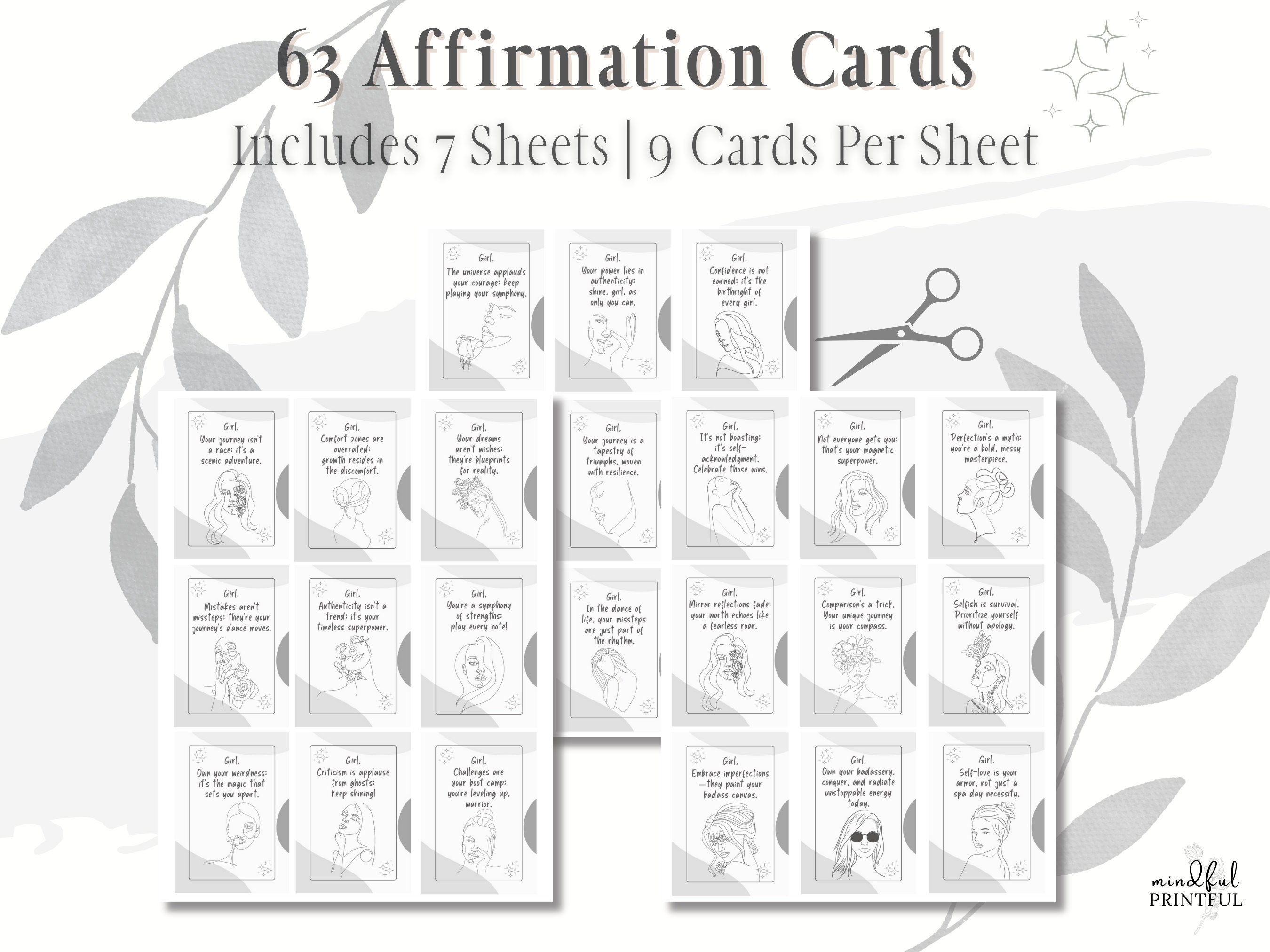 Printable Affirmation Cards, Daily Positive Affirmation Quotes ...