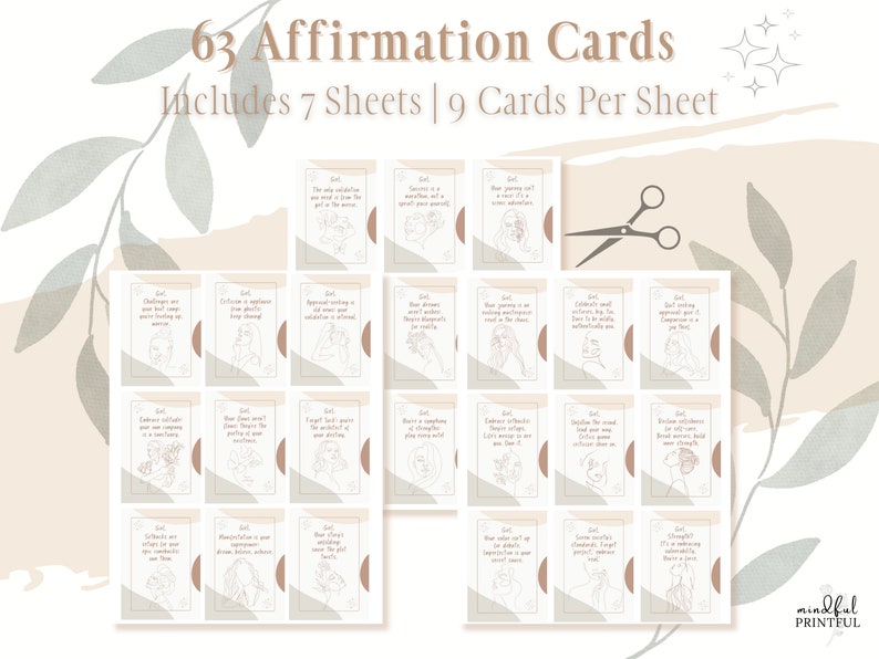 Printable Affirmation Cards, Daily Positive Affirmation Quotes ...