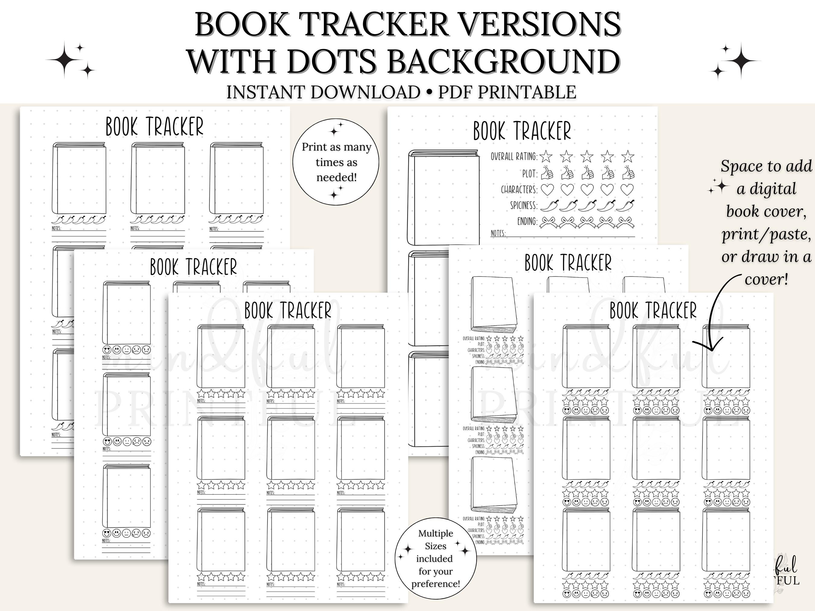 Book Tracker Printable Book Review Reading Tracker Book Log Reading ...