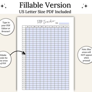 Step Tracker Printable PDF, Walking Challenge, Workout, Exercise ...