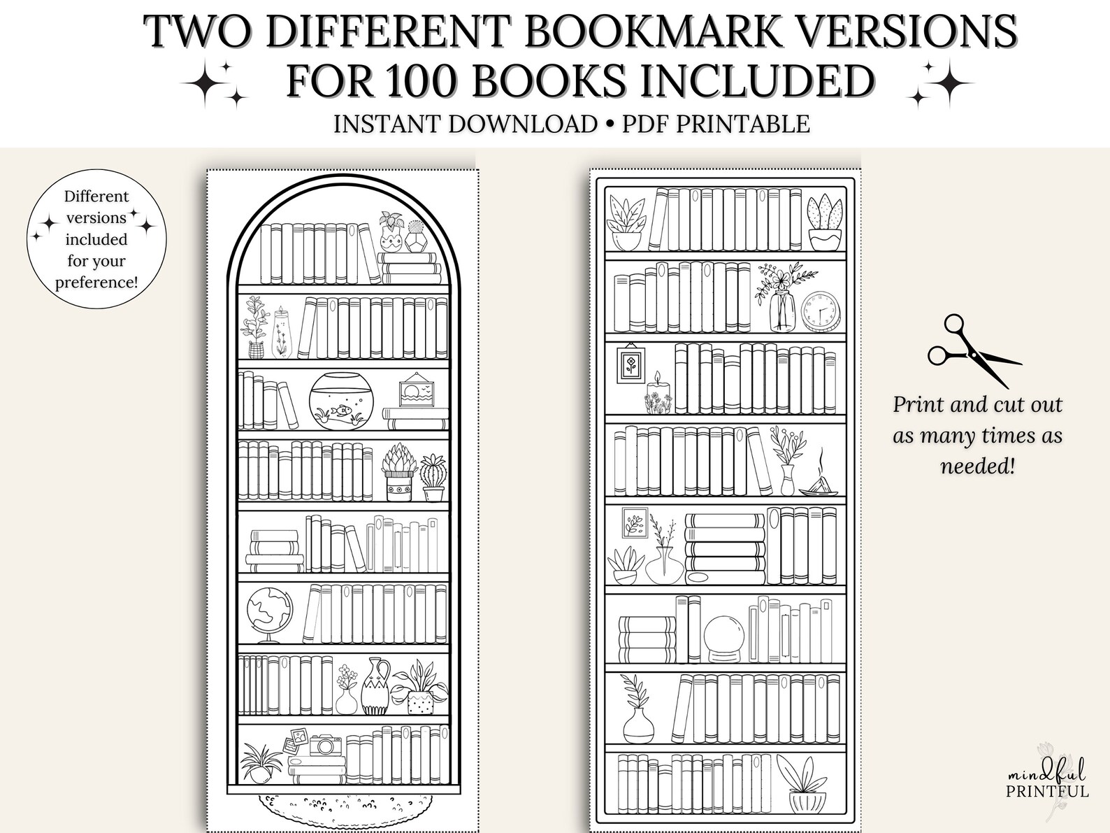 Bookshelf Bookmark, Printable Bookmarks, Reading Tracker List, Reading ...