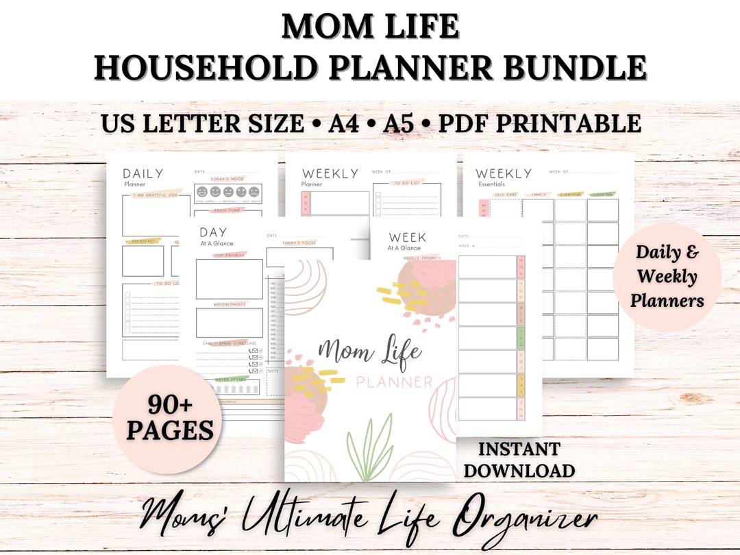 MOM LIFE Household Planner Bundle | Mom Planner | Home Management ...