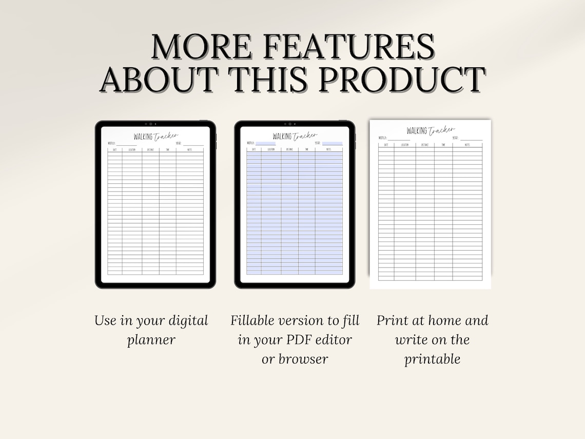 Walking Tracker Printable PDF, Walking Challenge, Workout, Exercise ...