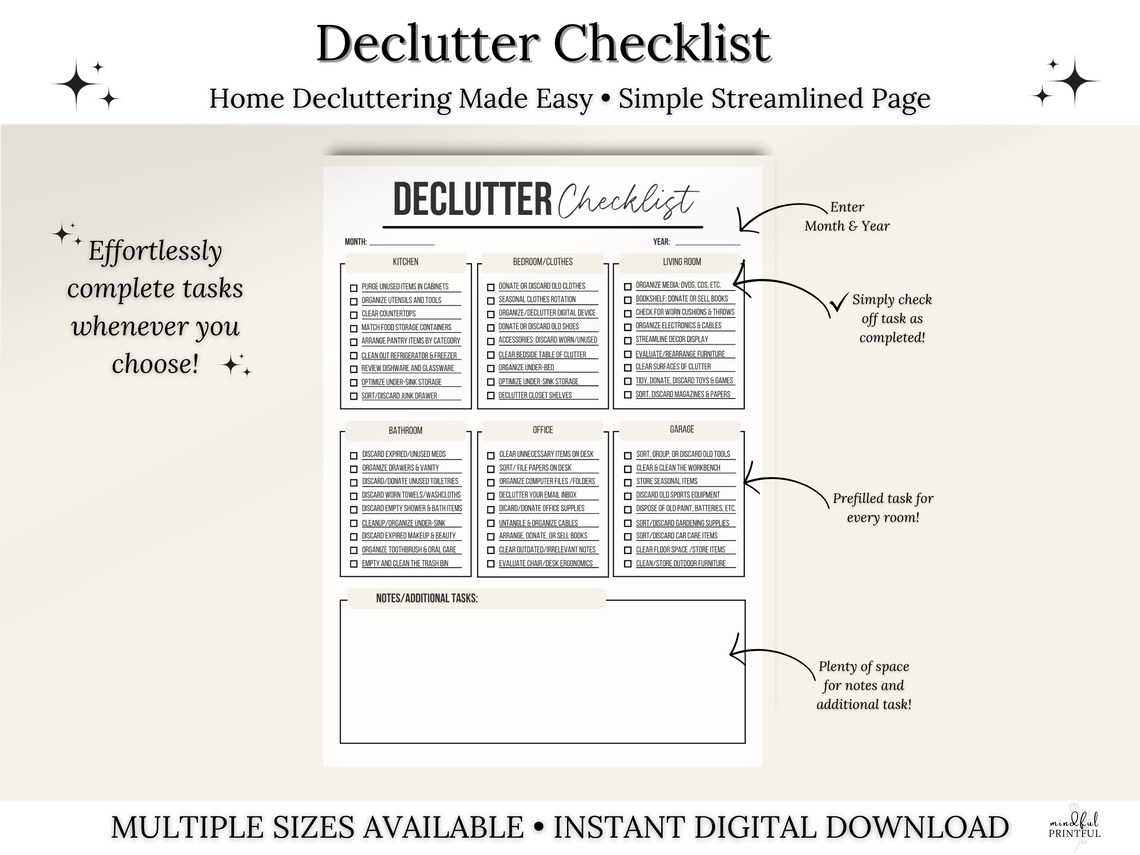 30 Day Declutter Challenge With Declutter Checklist Printable ...