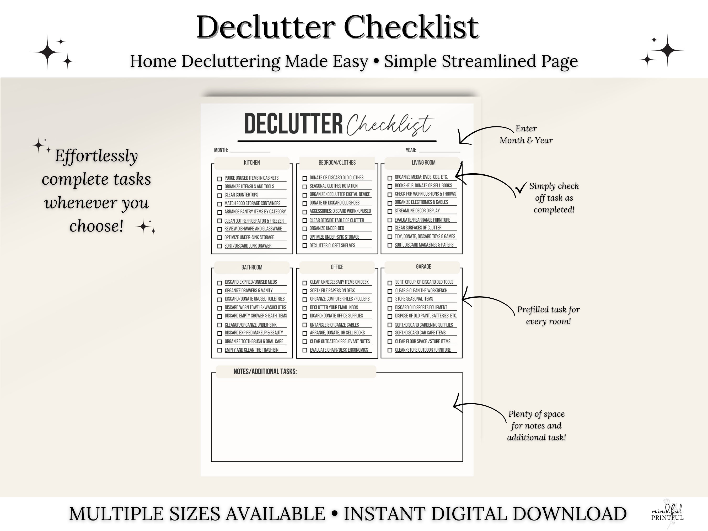 30 Day Declutter Challenge With Declutter Checklist Printable ...