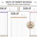 Simple Minimalist Sign up Sheet Bundle, Sign up Sheet Template, Potluck ...