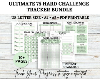 75 Day Challenge Tracker - Etsy