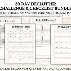 30 Day Declutter Challenge With Declutter Checklist Printable ...