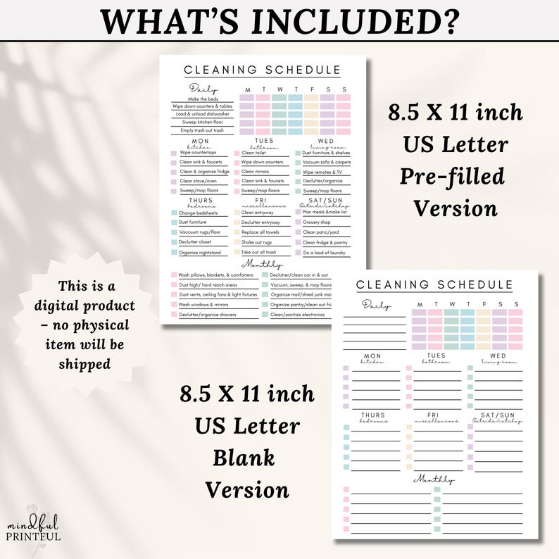 Editable Cleaning Schedule Template Cleaning Checklist Printable Canva ...