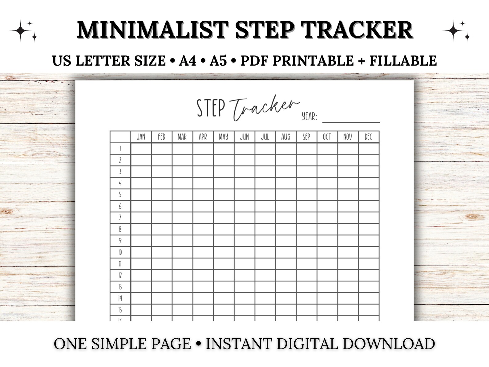 Step Tracker Printable PDF, Walking Challenge, Workout, Exercise ...