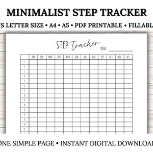 Step Tracker Printable PDF, Walking Challenge, Workout, Exercise ...