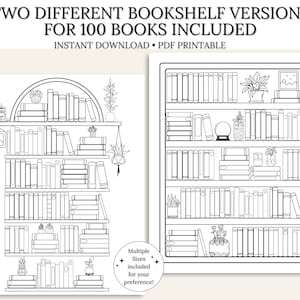 Bookshelf Reading Tracker Printable, Reading Log, Books Read Printable ...