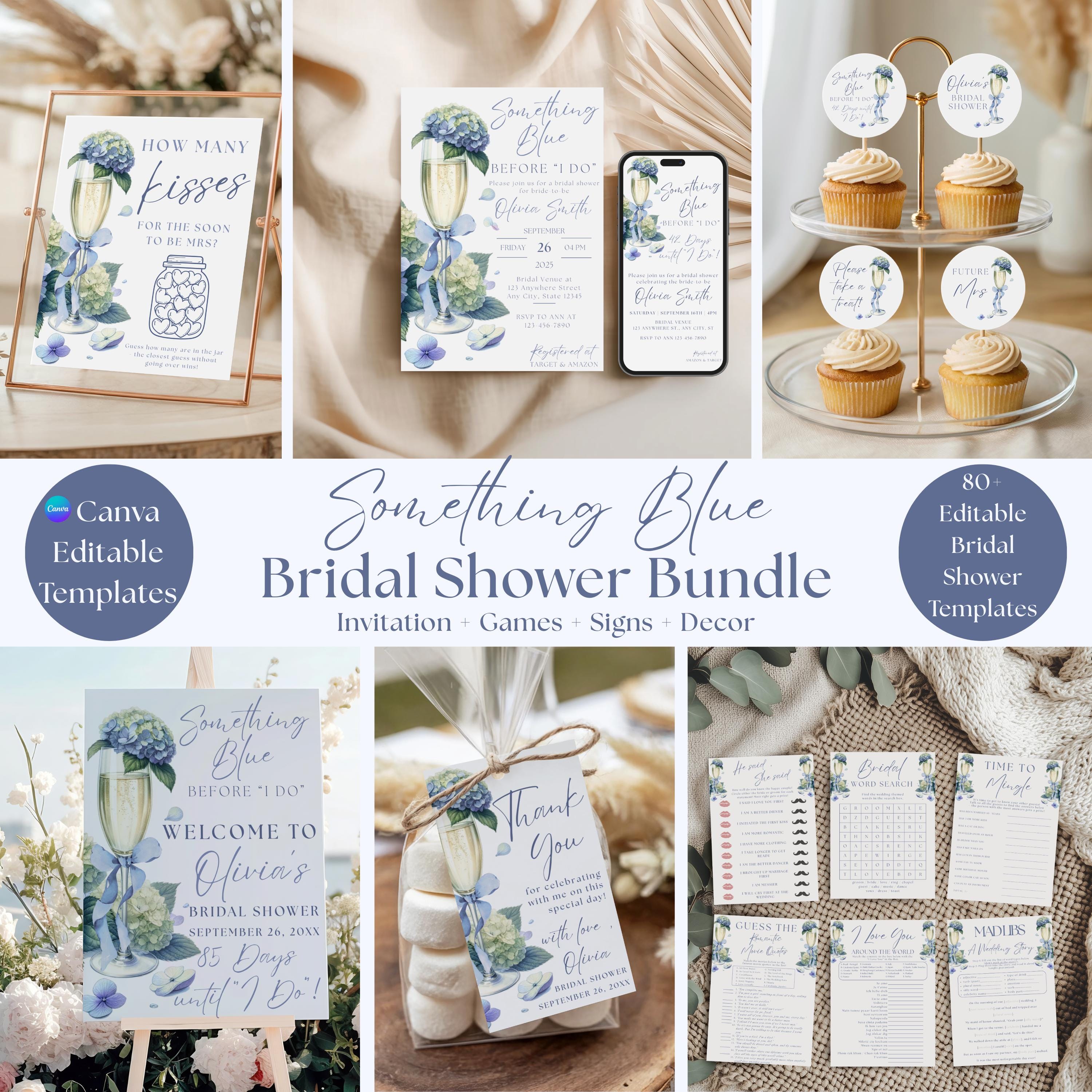 Something Blue Before I Do Bridal Shower Bundle Template Bridal Shower ...
