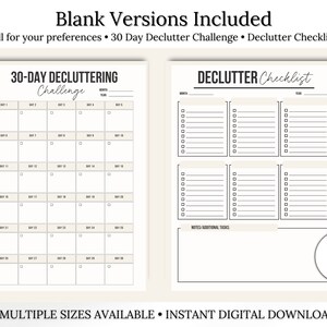 30 Day Declutter Challenge With Declutter Checklist Printable ...