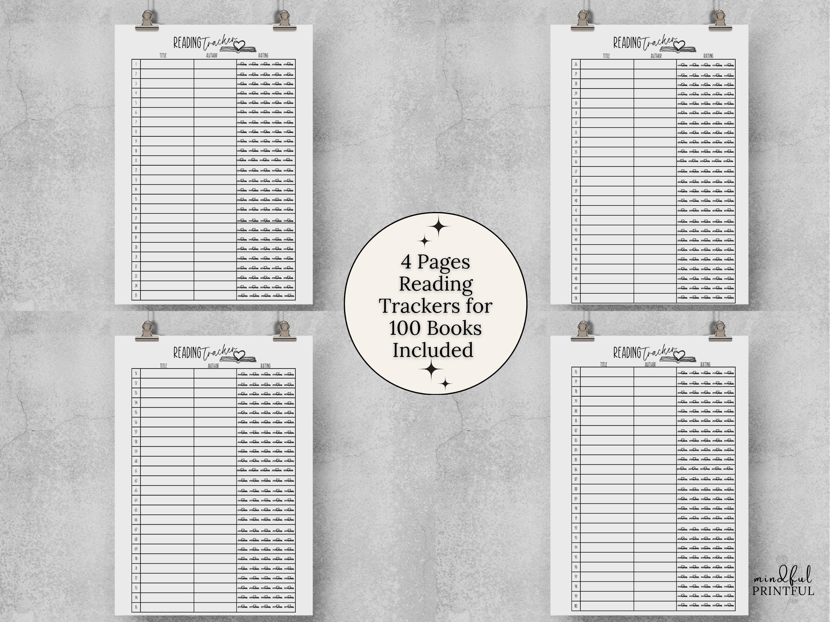 Reader Poster, Reading Tracker Printable, Reading Log, Books Read ...