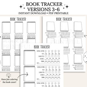 Book Tracker Printable Book Review Reading Tracker Book Log Reading ...