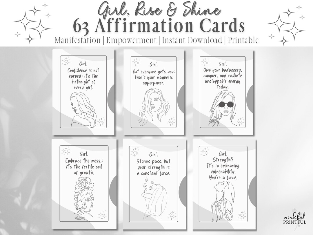 Printable Affirmation Cards Daily Positive Affirmation Quotes