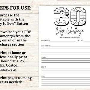 Challenge Tracker Printable Bundle Goal Coloring Tracker Daily Habit ...