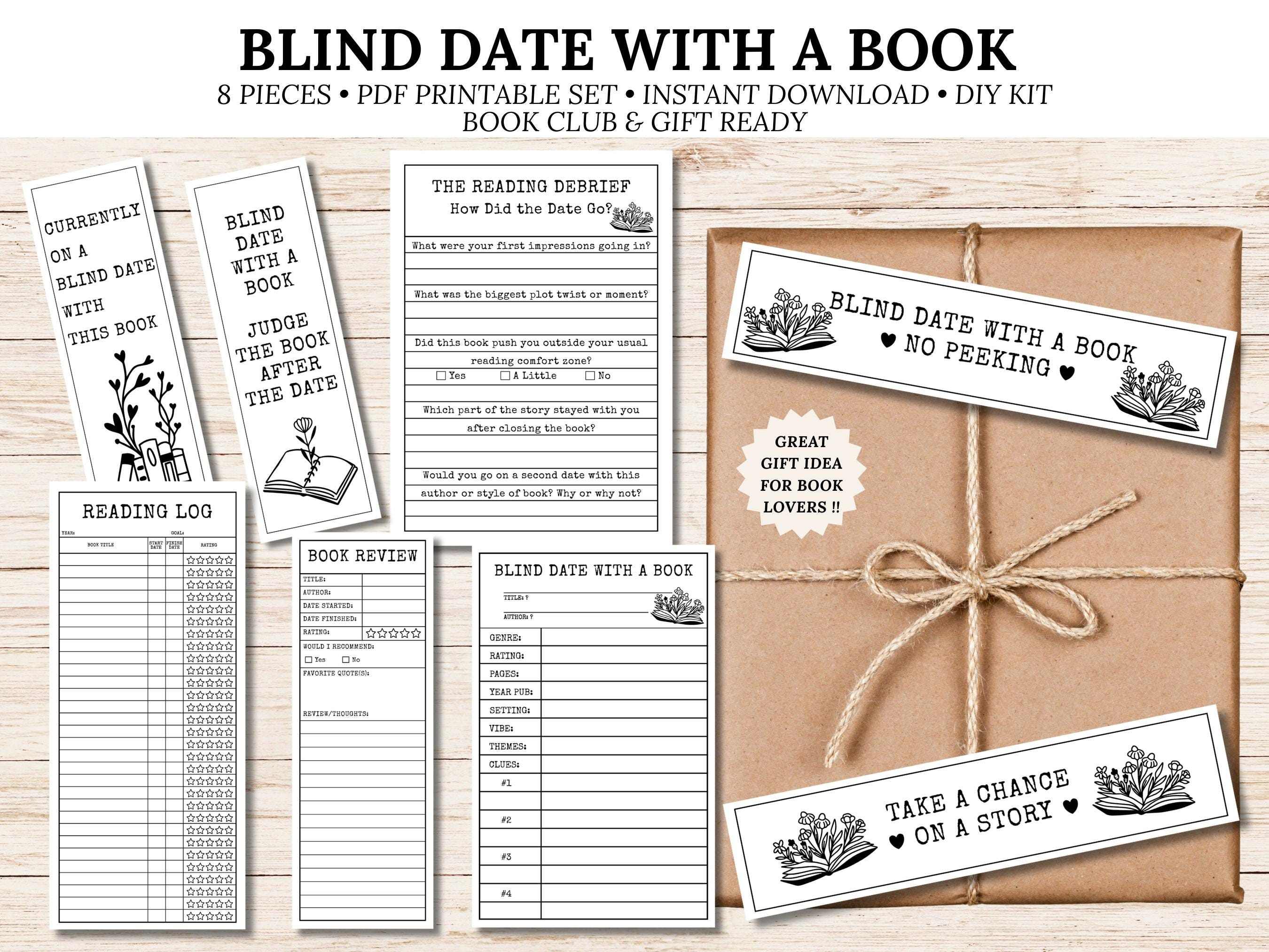 Blind Date With a Book Printable Set | Book Club Activity & Gift ...