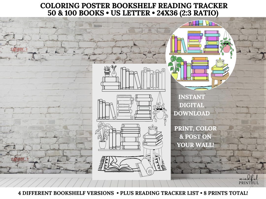 Reader Poster, Reading Tracker Printable, Reading Log, Books Read ...