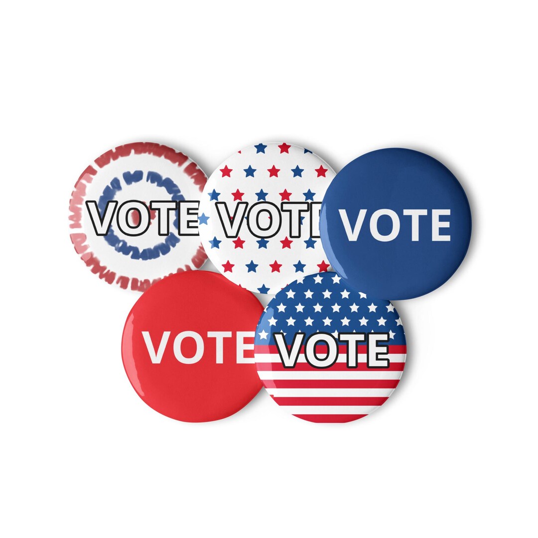Vote Election Pins 2024 set of 5 - Etsy