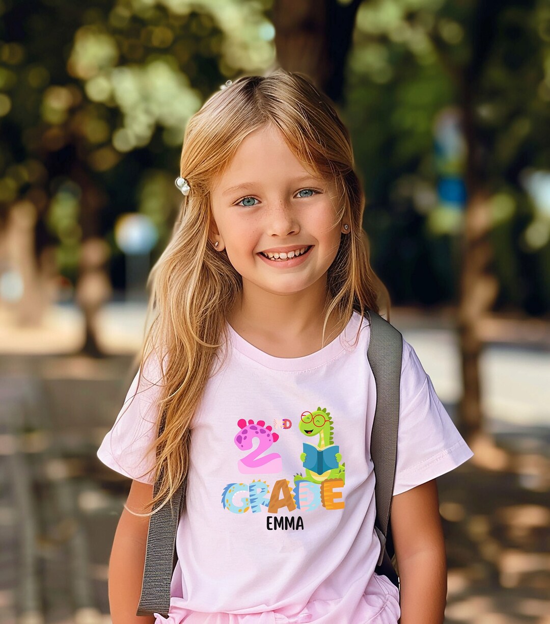 Personalized 2nd Grade Kids Custom Name Back to School Shirt ...