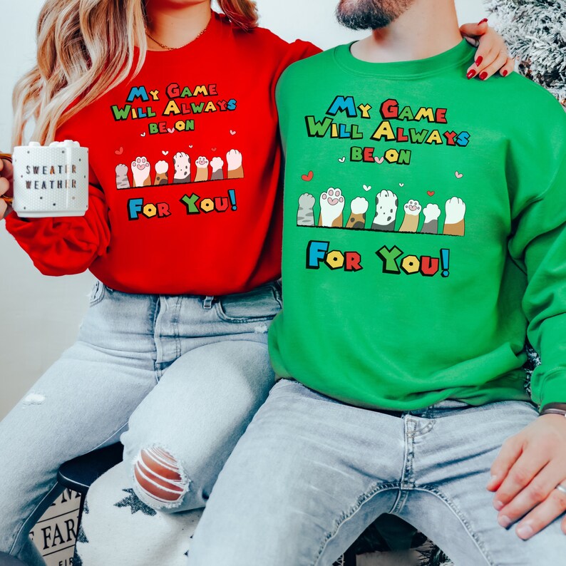 Game on Pause, Gaming Sweaters, Funny Sweatshirts, Cute Gaming Crewneck ...