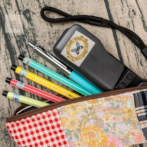 Handmade Patchwork Pencil Case | Zipper Pouch for Stationery | Gift for ...