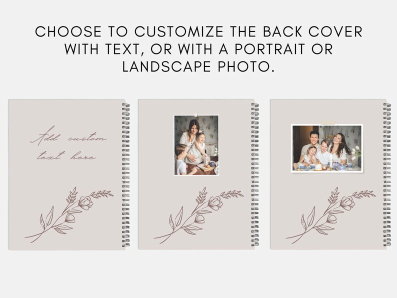 Custom Recipe Book W/ Photos, Personalized Gift for Cook, Chef, Baker ...