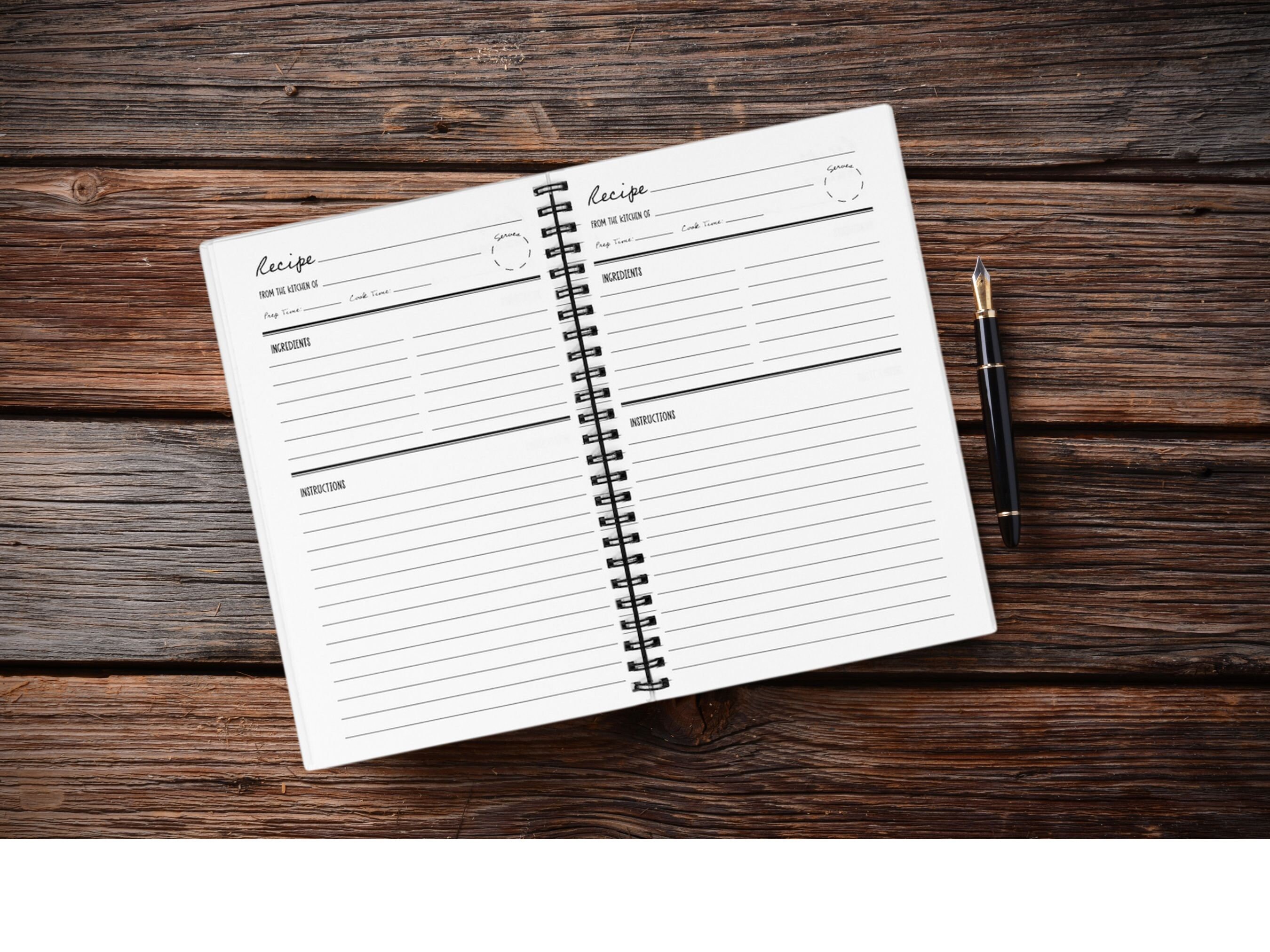 Custom Handwritten Recipe Book, Personalized Gift for Cook, Chef, Baker ...