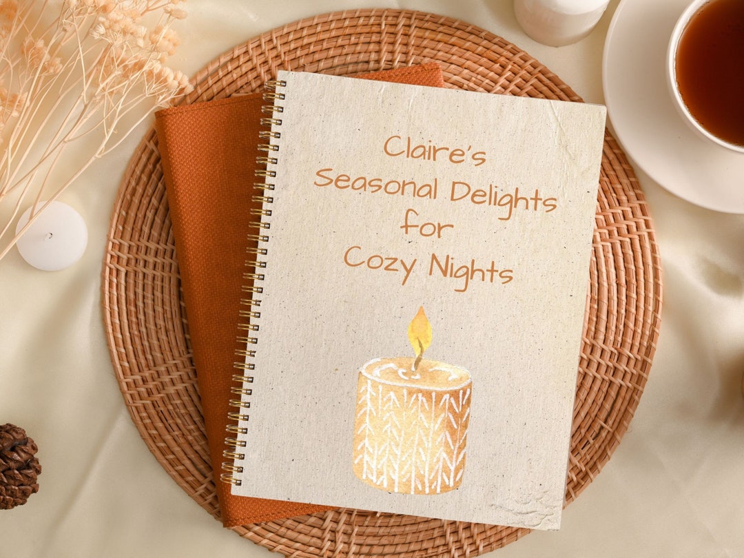 Custom Recipe Book, Seasonal Cooking Journal, Personalized Gift for ...
