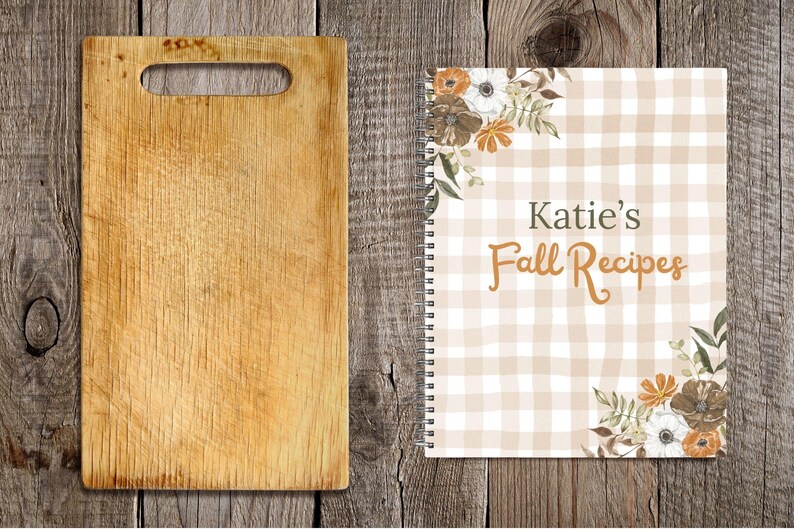 Custom Fall Recipe Book, Personalized Gift for Cook, Chef, Baker, Mom ...