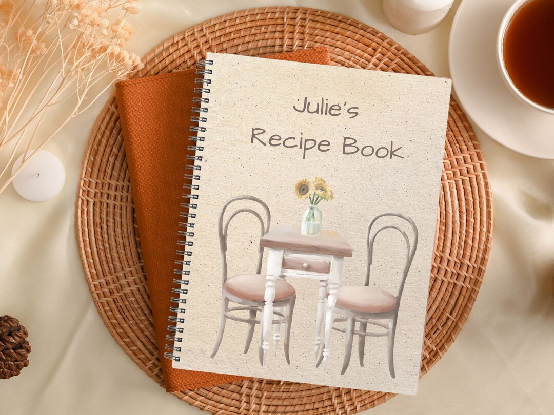 Custom Recipe Book, Personalized Cooking Journal, Gift for Cook, Chef ...