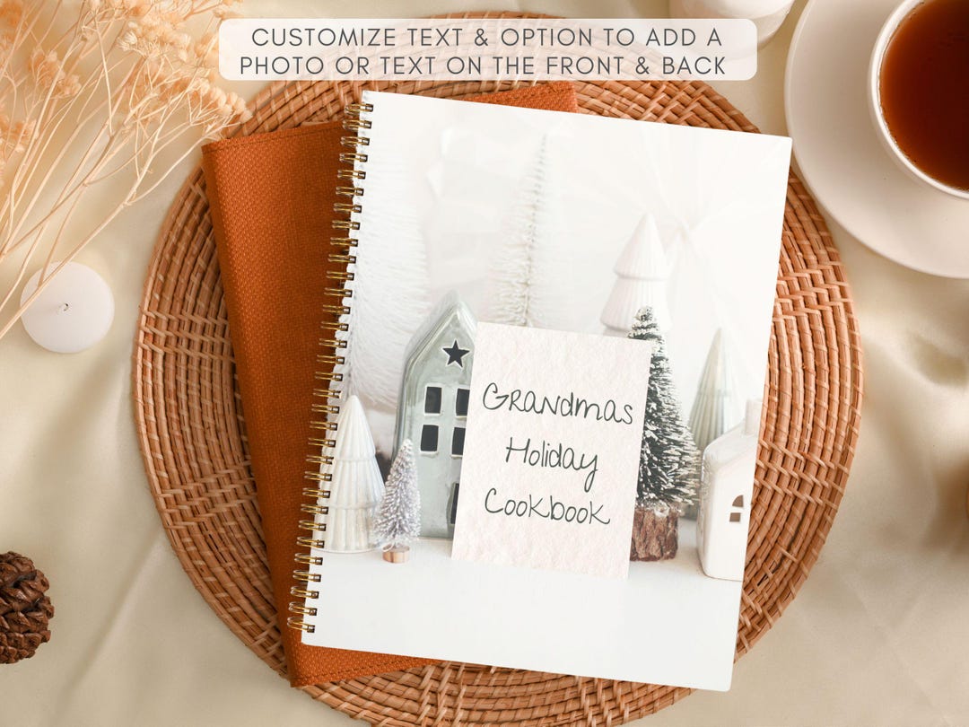 Custom Winter Recipe Book, Personalized Gift for Cook, Baker, Mom ...
