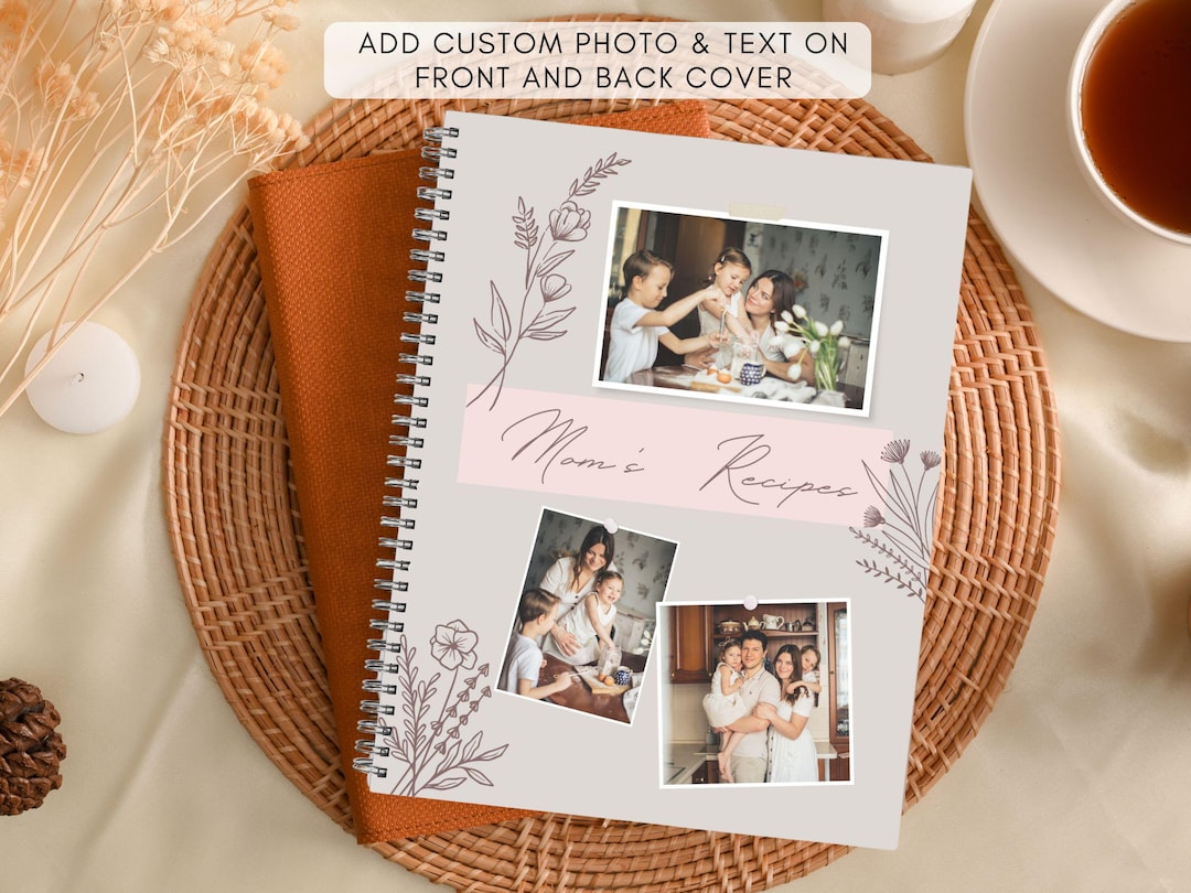 Custom Recipe Book W/ Photos, Personalized Gift for Cook, Chef, Baker ...