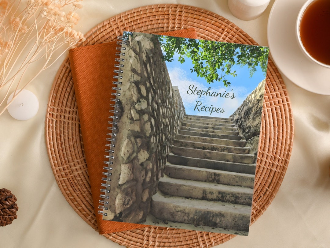 Original Custom Recipe Book, Stone Staircase in Curacao, Personalized ...
