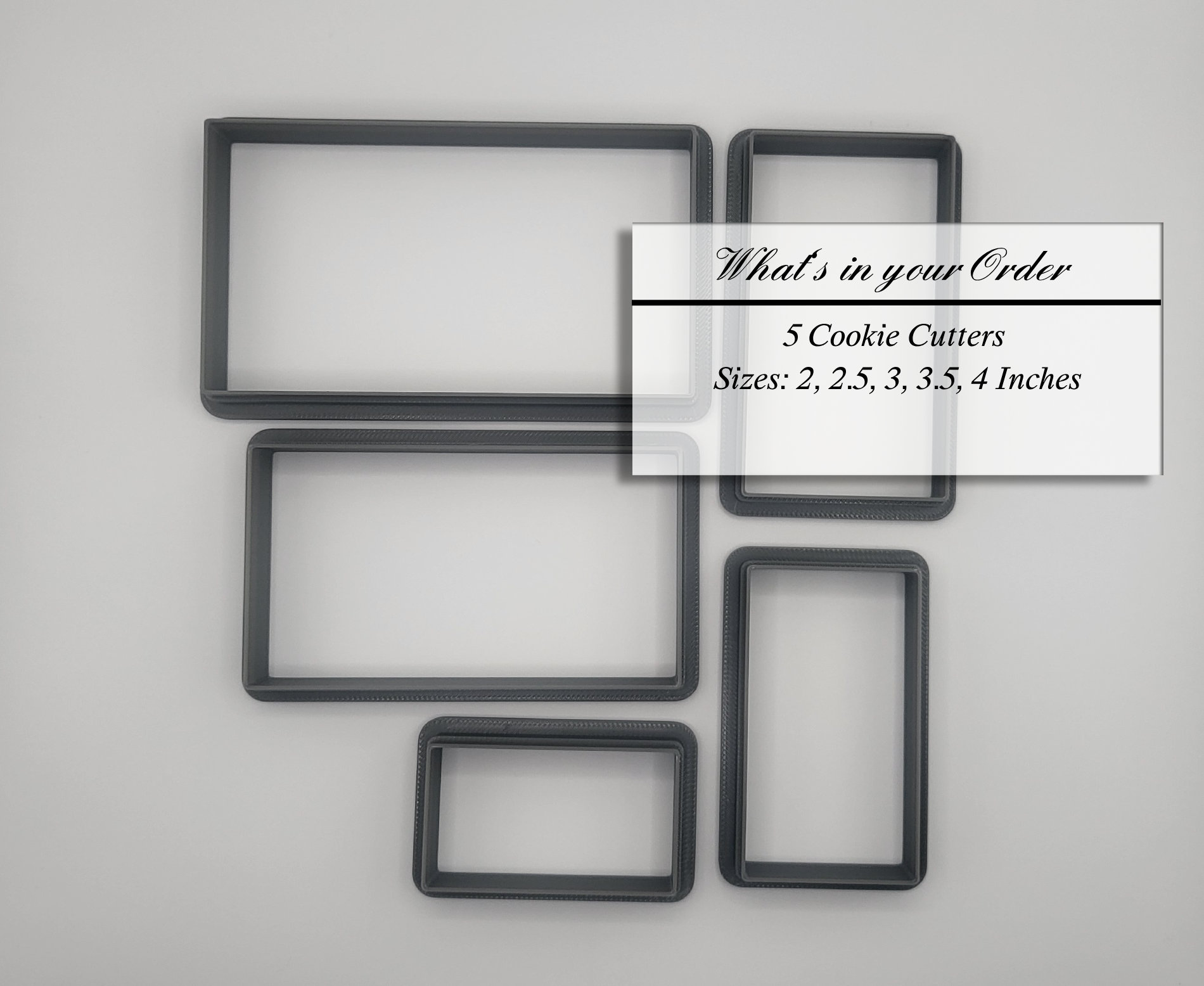 Rectangle Shape Cookie Cutters - Polymer Clay, Craft Clay, Fondant ...