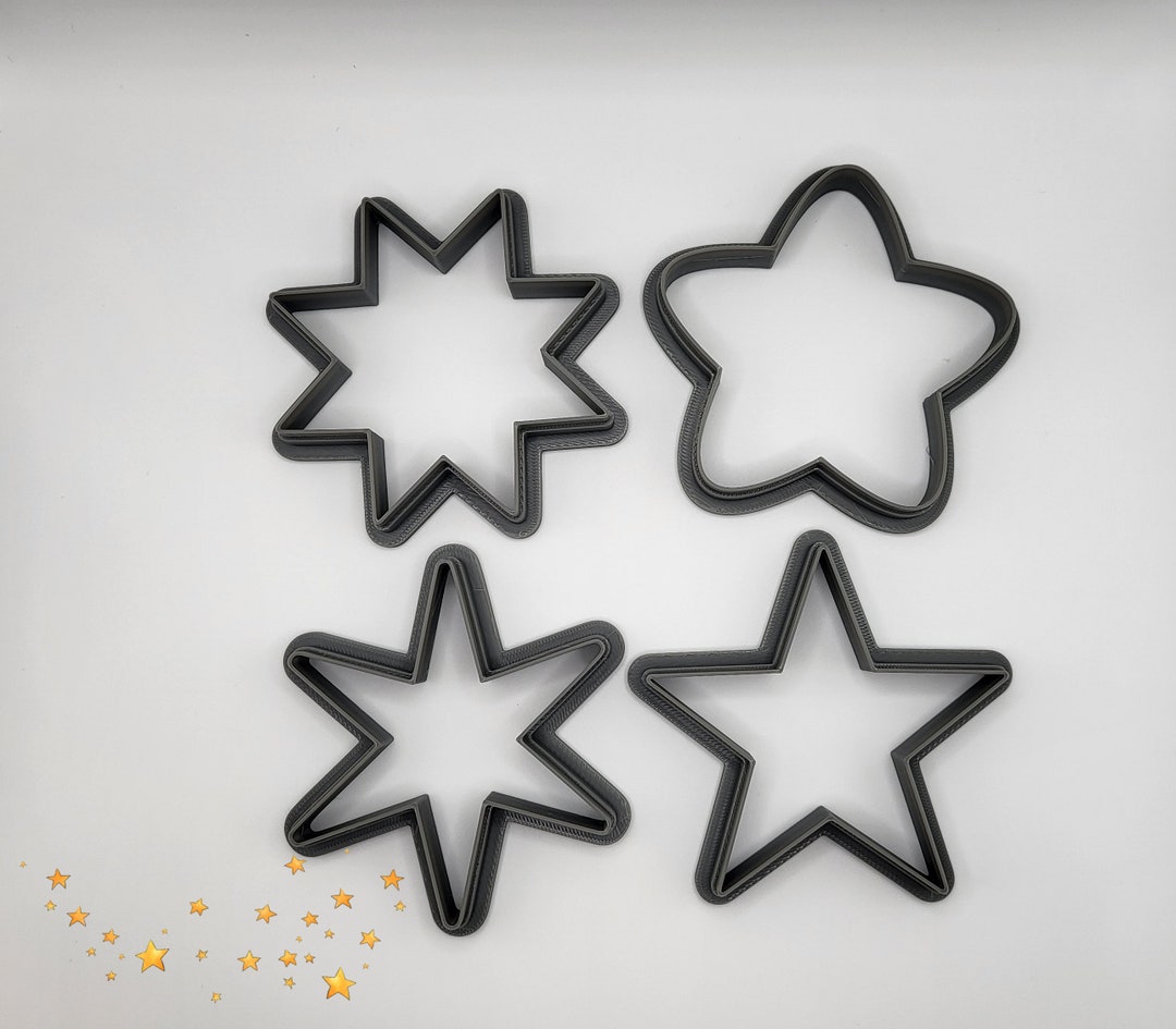 Star Shape Cookie Cutter - Fondant, Craft Clay, Polymer Cutters Set of ...