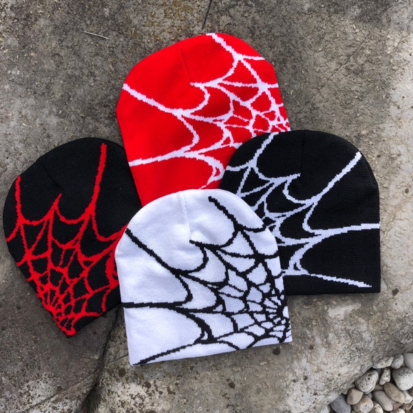 Spider Web Beanie Hat - Etsy