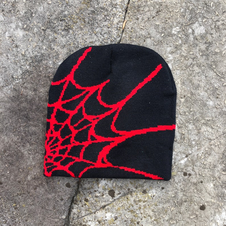 Spider Web Beanie - Etsy New Zealand
