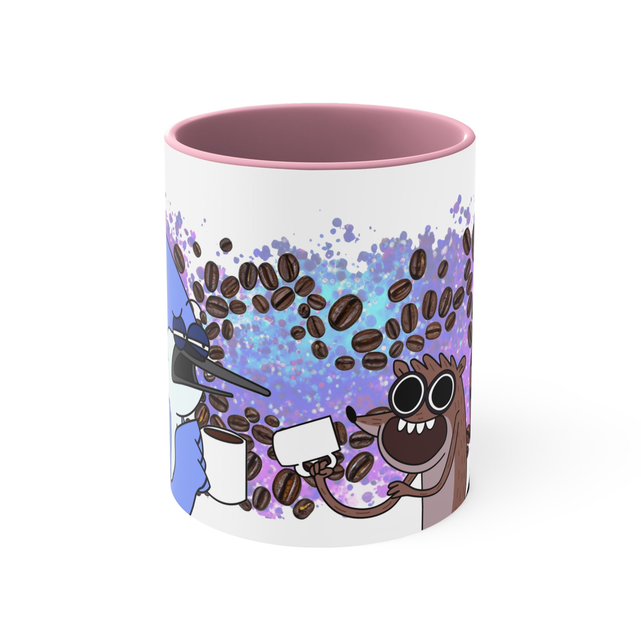 Regular Show Mordecai and Rigby Coffee Space Cartoon Accent Coffee Mug ...