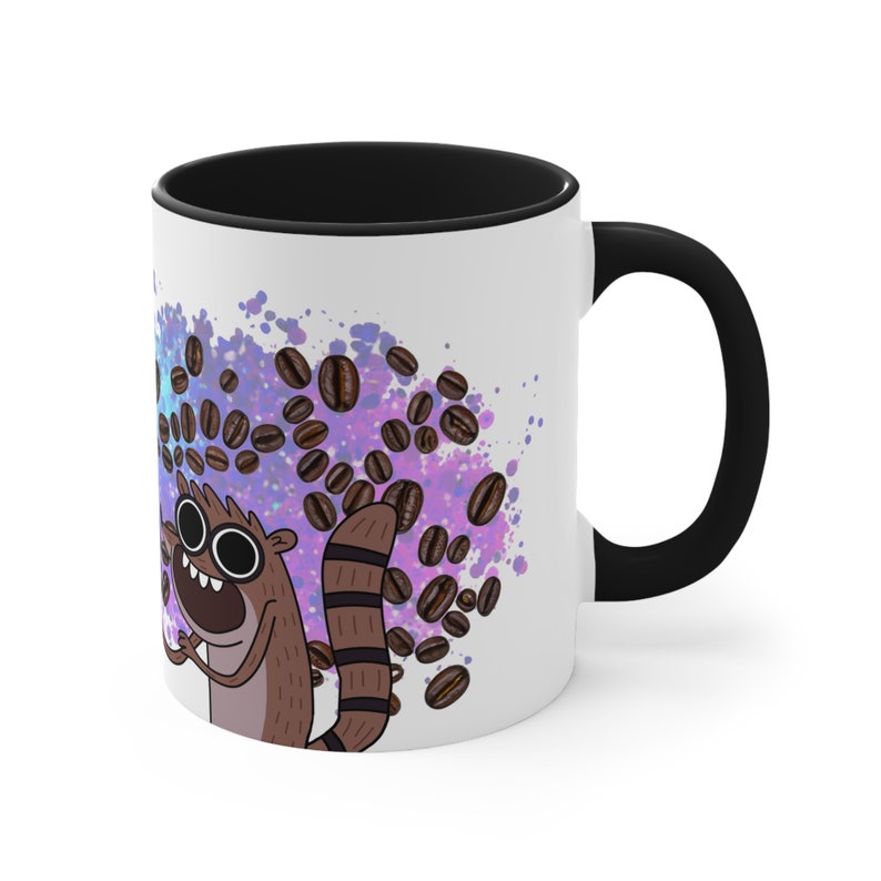 Regular Show Mordecai and Rigby Coffee Space Cartoon Accent Coffee Mug ...