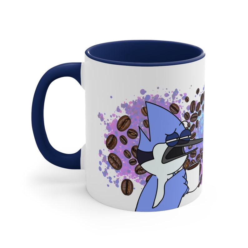 Regular Show Mordecai and Rigby Coffee Space Cartoon Accent Coffee Mug ...