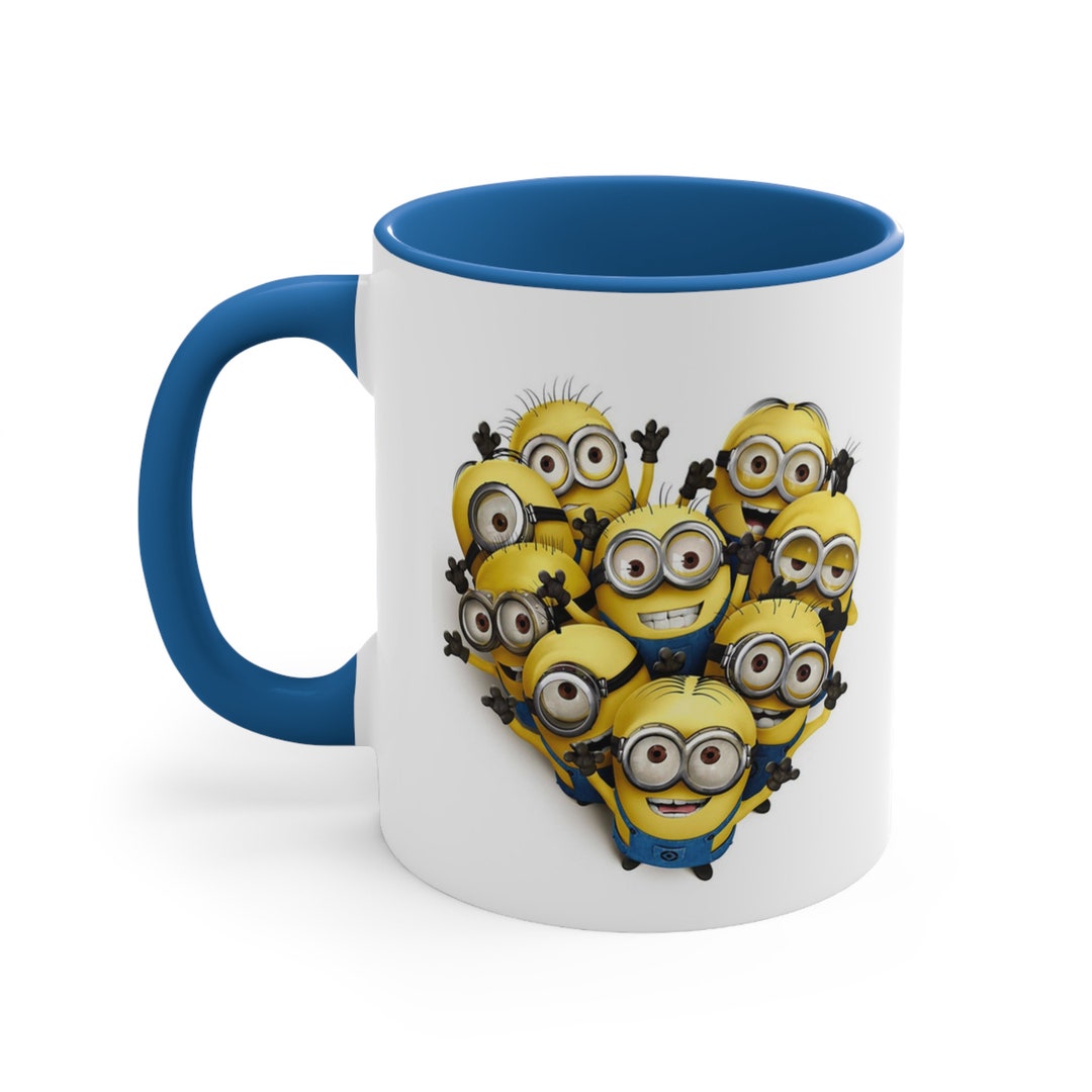 Minions Coffee Love Heart Cute Cartoon Pot Accent Coffee Mug, 11oz - Etsy