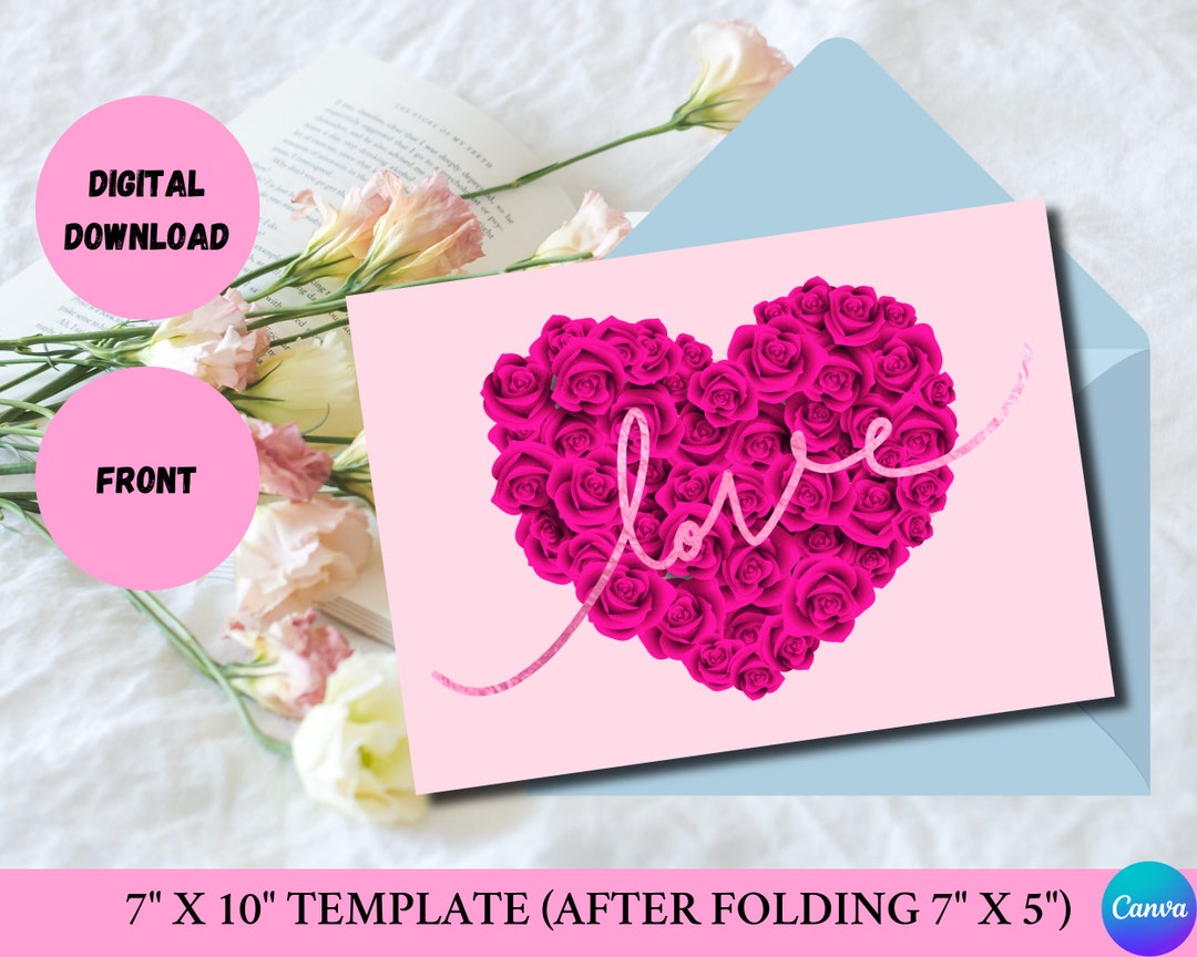 Valentine's Day Card Printable Valentine Greeting Card Love Card ...