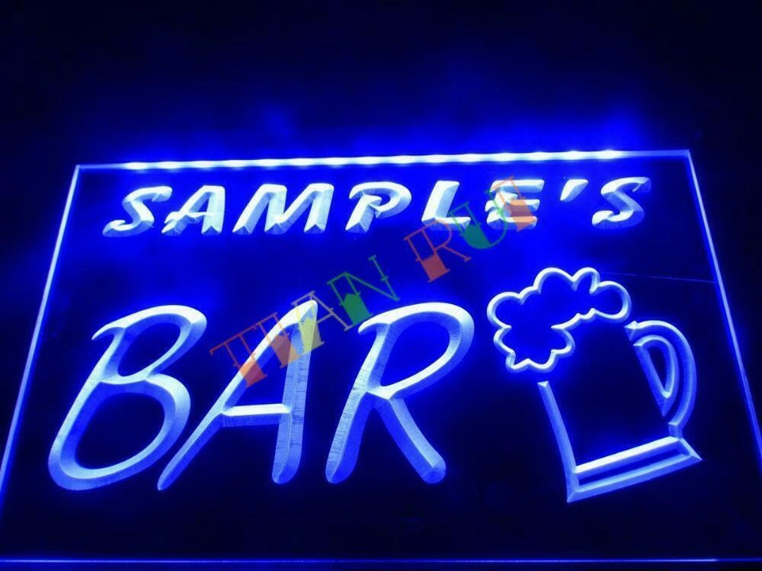 Personalised Home Bar LED Neon Light Sign Custom Hanging - Etsy