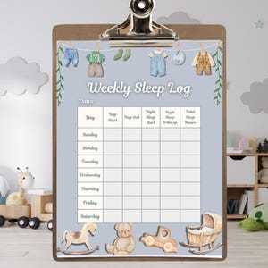 Infant Sleep Log: Newborn Tracker Printable (PDF Download, US Letter ...