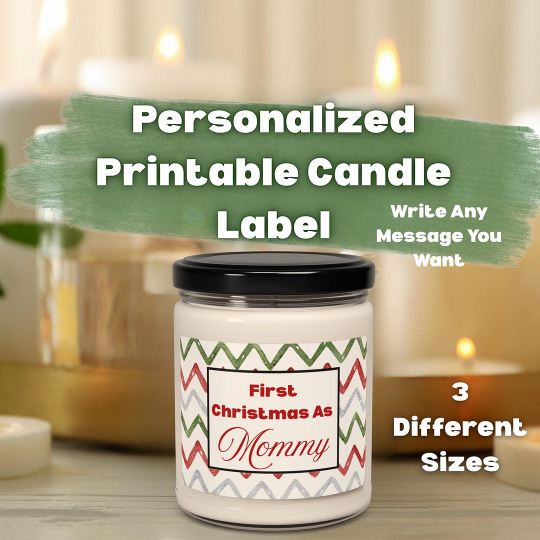 Printable Christmas Candle Label Template | Custom Candle Tags PDF ...